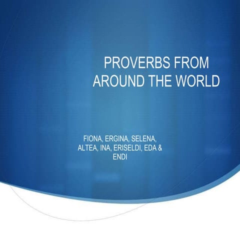 Proverbs, idioms; sayings | PPTX