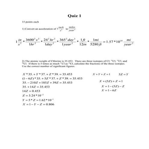 Quiz 1 Answers | PDF