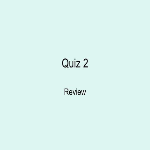 Quiz 2 Review | PPT | Genetics | Science