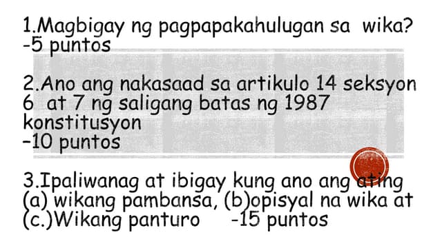 FILIPINO 11.KOMUNIKASYON AT PANANALIKSIK SA WIKA AT KULTURANG PILKIPINOAntas_ng_wika.ppt