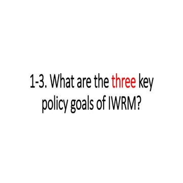 Quiz in IWRM (NRM 1- Watershed and Water Mgt. Subject) | PPTX