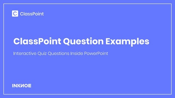 Interactive ClassPoint Quiz Examples in PowerPoint | PPTX | Educational Assessment | Education