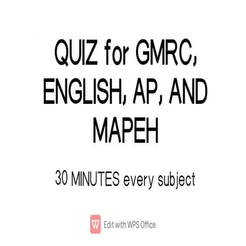 Quizzes of Grade 6 pupils for their first quarter | PDF
