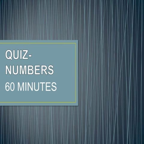Quiz numbers | PPT