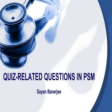 Quiz related questions in psm | PPTX