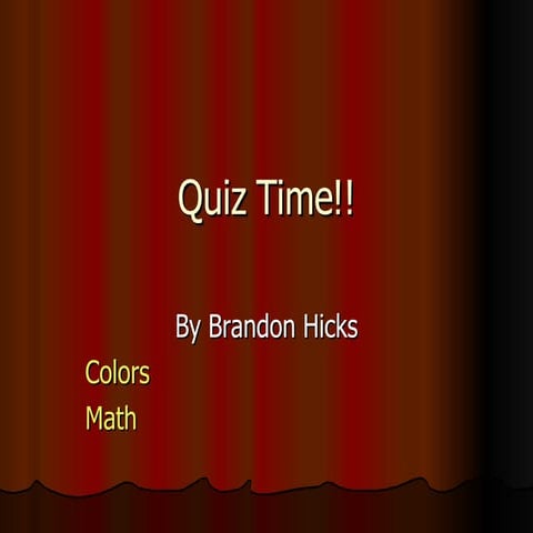 Quiz Time!! | PPT