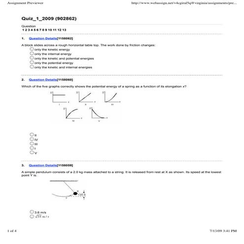 Net force practice quiz 2[1] | PDF
