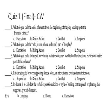 Quiz 1 (Final)- Creative Writing .pptx. grade 12 | PPTX