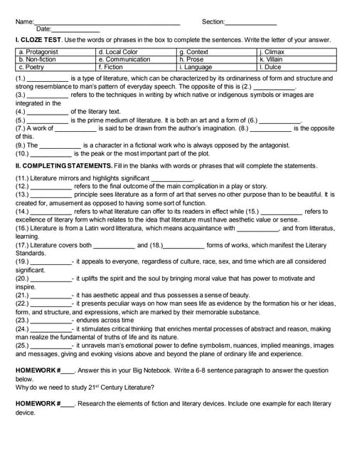 Shs core 21st century literature from the philippines and the world cg ...