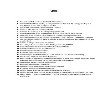 Quiz 26.08.16