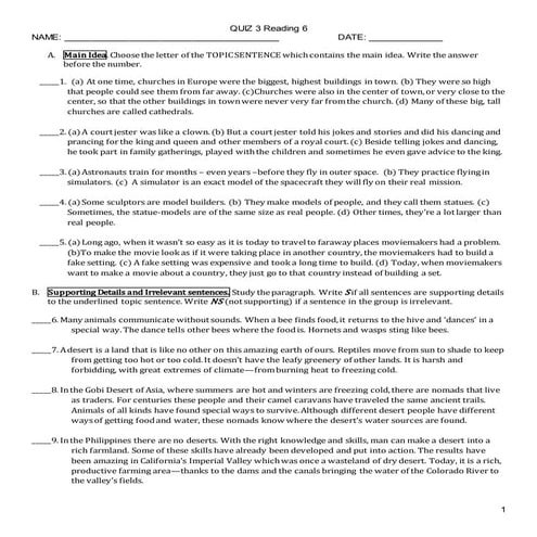 Quiz 3 reading 6 | PDF