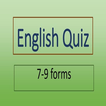 Quiz 7 9 grades | PPT
