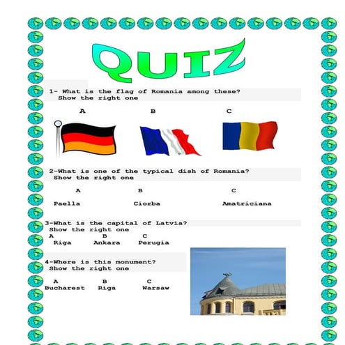 Quiz about countries - Italian team | PDF