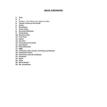 Quiz answers 01.07.16