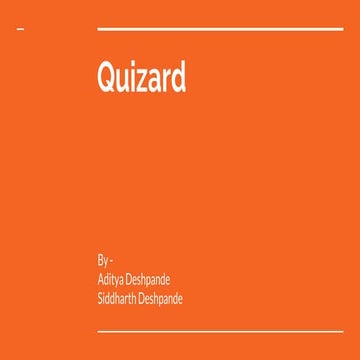 Quizard- The BizTech Quiz | PPTX