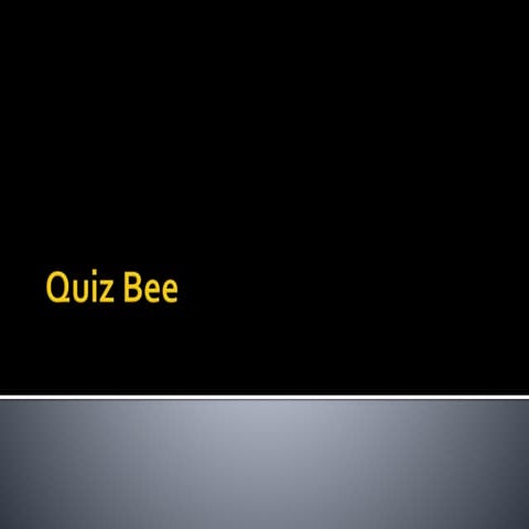 Quiz Bee | PPTX