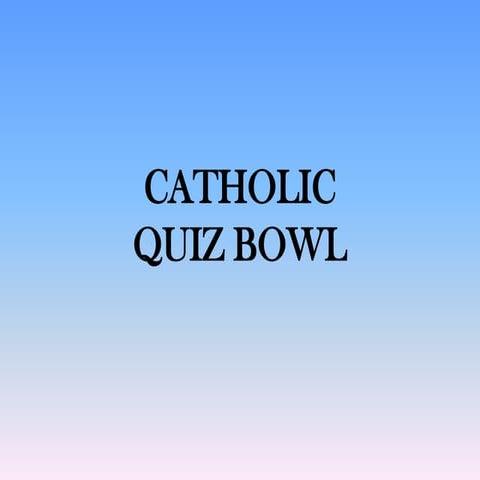 Quiz bowl questions round 1 & 2b | PPTX