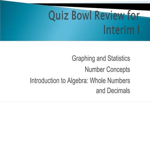 Quiz bowl review for interim i | PPT