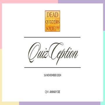 QuizCeption Final round 2024 (QM-Annay De) | PDF