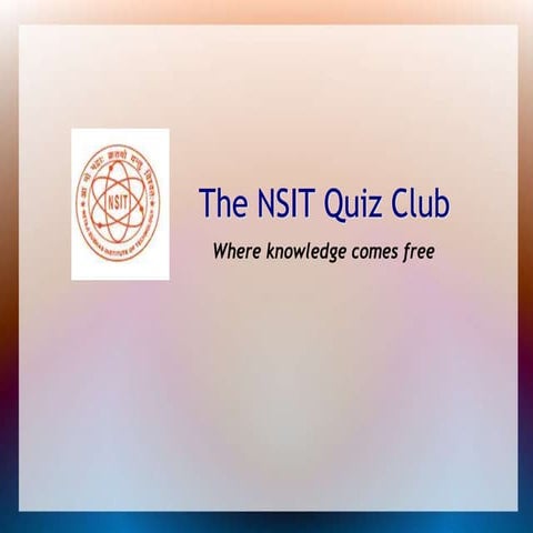 Quiz club- | PPTX