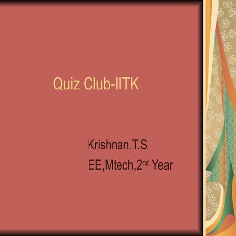 Krishnans Quiz Ppt