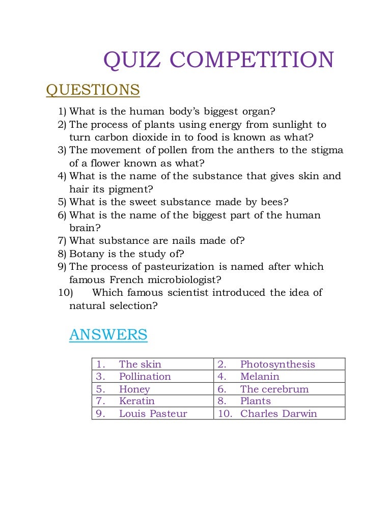 Quiz Competition quiz-competition