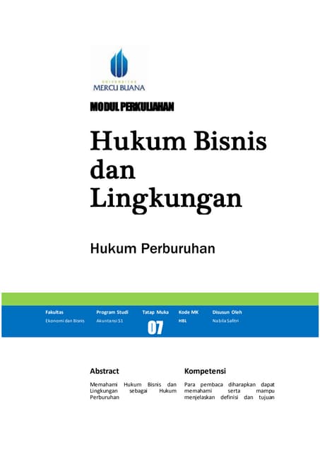 Presentasi Hukum Ketenagakerjaan | PPTX