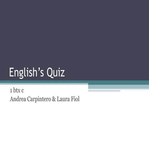 Quiz english | PPT