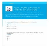 Quiz | EURO - 20 anos da entrada em circulação | PDF