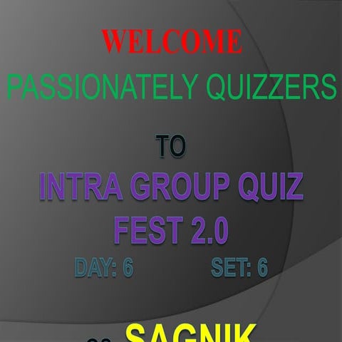 Questions Of P.Q, Quiz Fest 2.0 | PPTX