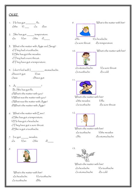 Health Problems Pictionary | PDF
