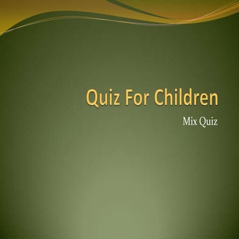 Quiz for children | PPSX