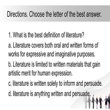 QUIZ FOR LITERATURE poetry and prosepptx | PPTX