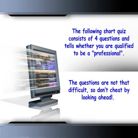 Quiz four questions | PPS