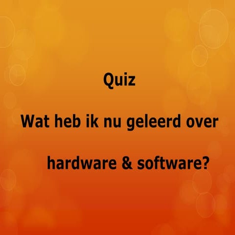 Quiz hardware & software | PPTX