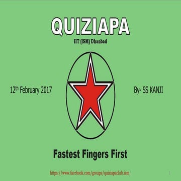 Quiziapa Fastest Fingers First 12 feb 17 | PPT