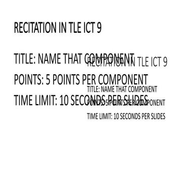 QUIZ IN TLE ICT 9 and recitation about the parts of computer.pptx