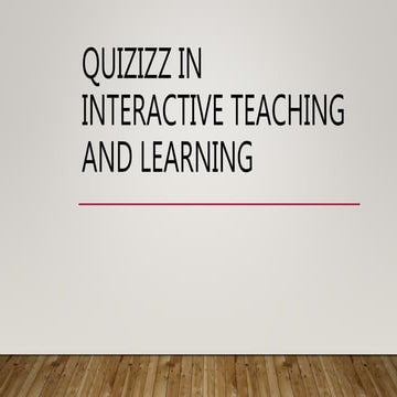 Quizizz in interactive learning | PPT