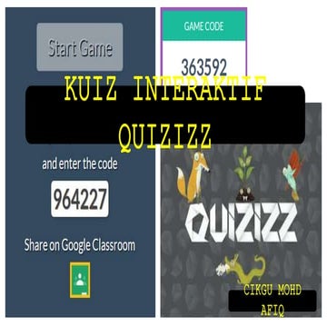 BINA KUIZ INTERAKTIF DENGAN QUIZIZZ | PPTX