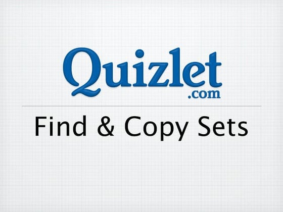 Quizlet.create set | PPT