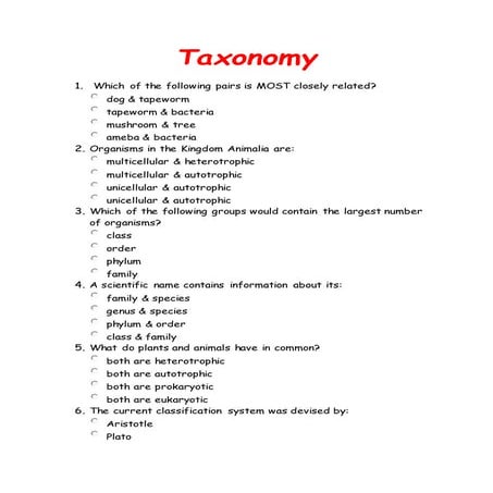 Quiz maker-Taxonomy | PDF