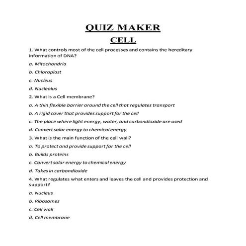 Quiz maker | PDF
