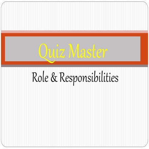 Quiz master | PPTX