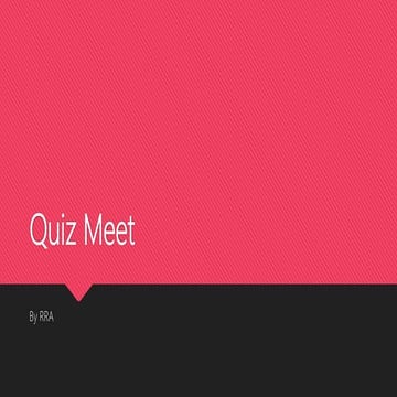 Quiz meet_rra | PPTX