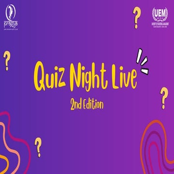 Quiz Night Live - Intra Pragya Quizzing Session, October 2024 Edition | PDF