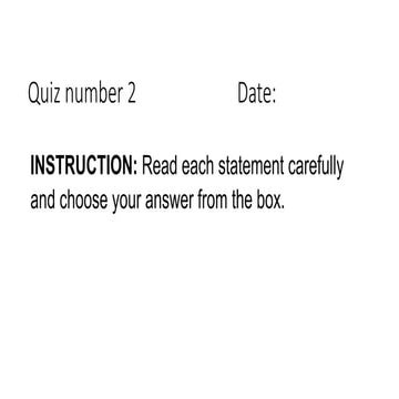 Quiz number 2 ppt.pptx cookery grade 10. | PPTX