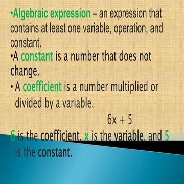 Quiz on Algebraic Expression - 7.pptx