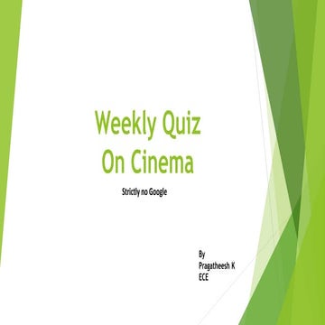 Quiz on cinema - Tce Quiz club | PPTX