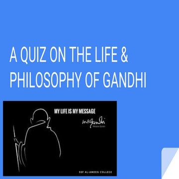 Quiz on gandhi | PPTX