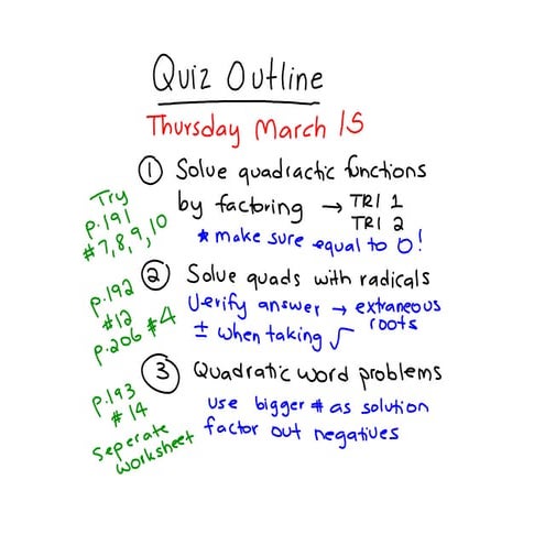 Quiz outline | PDF